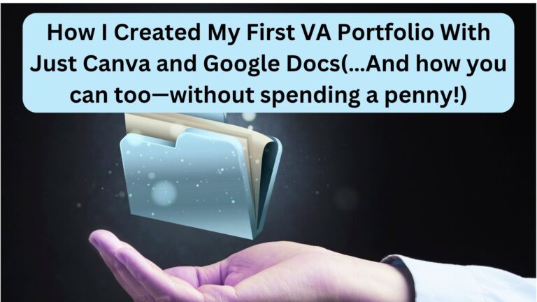How I Created My First VA Portfolio With Just Canva and Google Docs ...